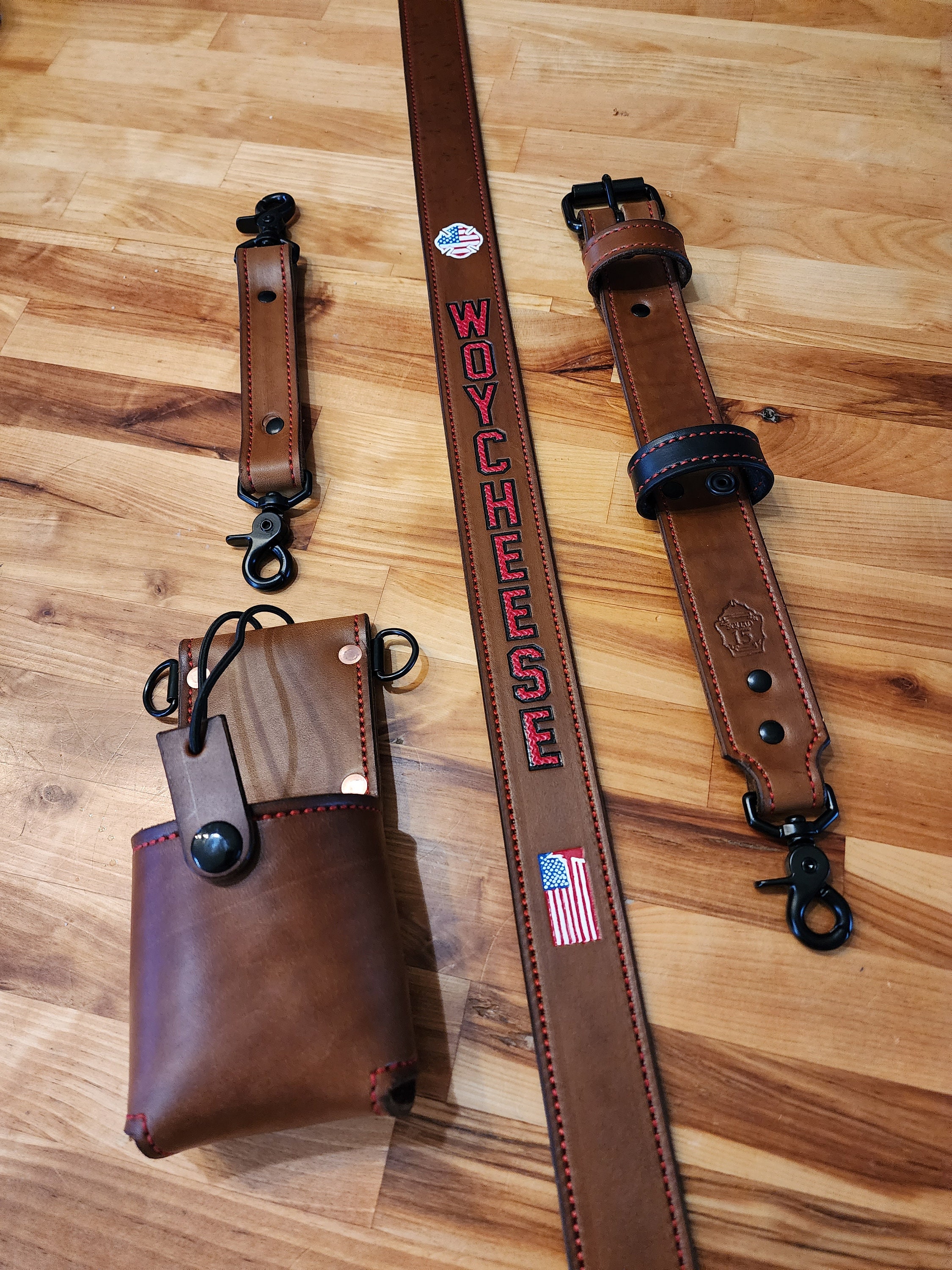 Custom Leather Firefighter Radio Strap - Etsy