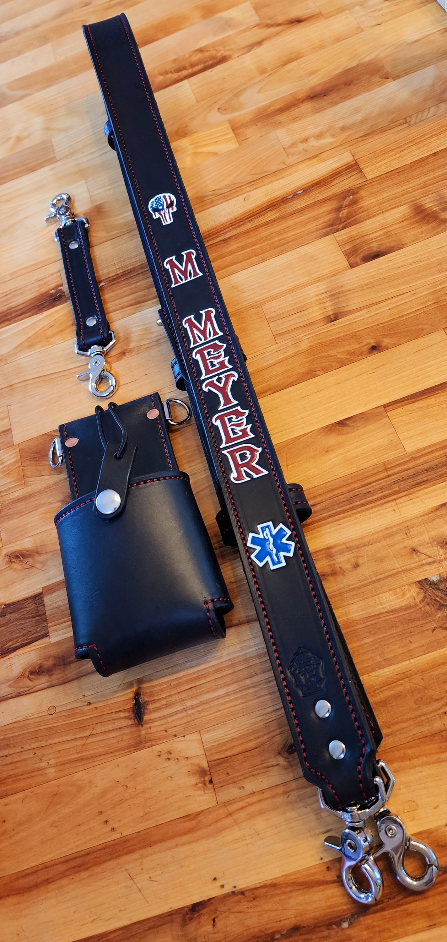 Custom Leather Firefighter Radio Strap - Etsy