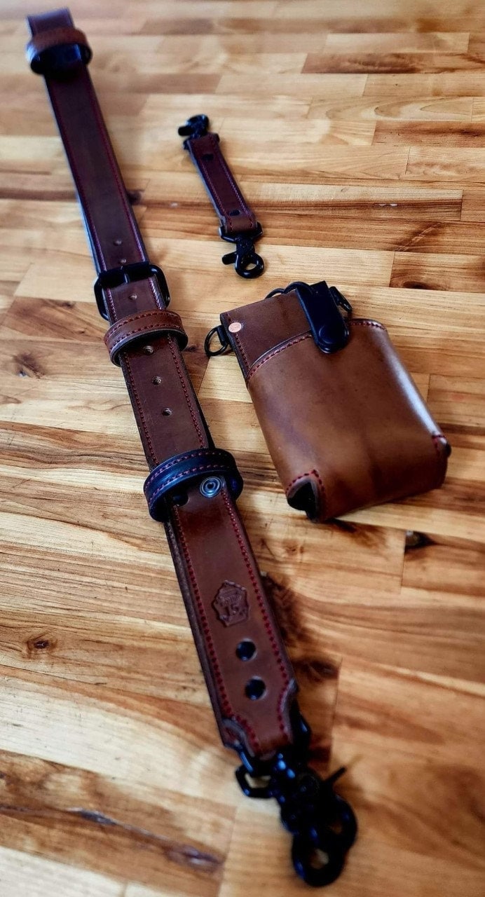 Custom Leather Firefighter Radio Strap - Etsy