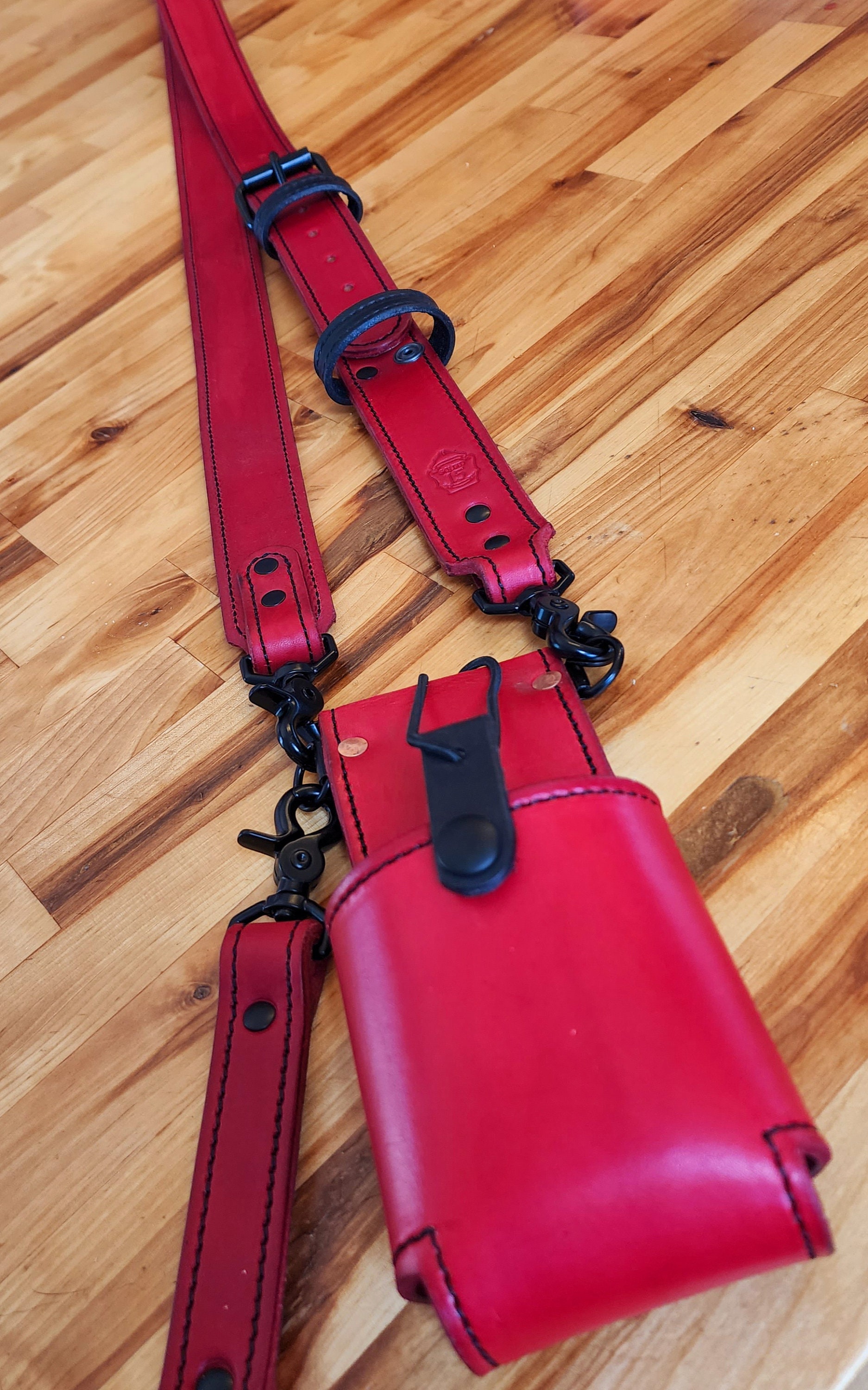 Custom Leather Firefighter Radio Strap - Etsy