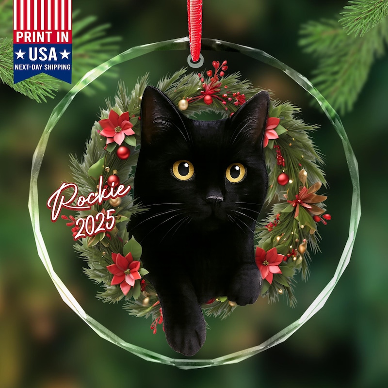 Black Cat Xmas Tree Decor - Etsy