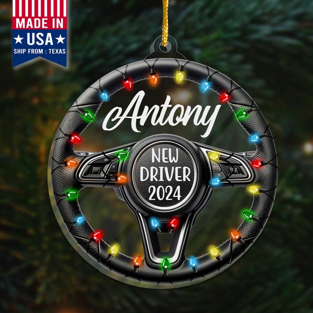 Personalized New Driver Christmas Ornament 2024, First Car Gift for ...