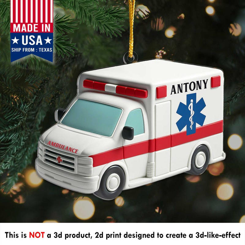 Ambulance Christmas Decorations - Etsy