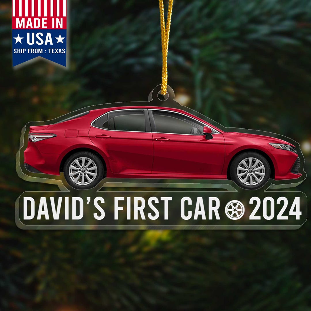 Personalized My First Car Photo Ornament 2024 , First Car Gift for ...