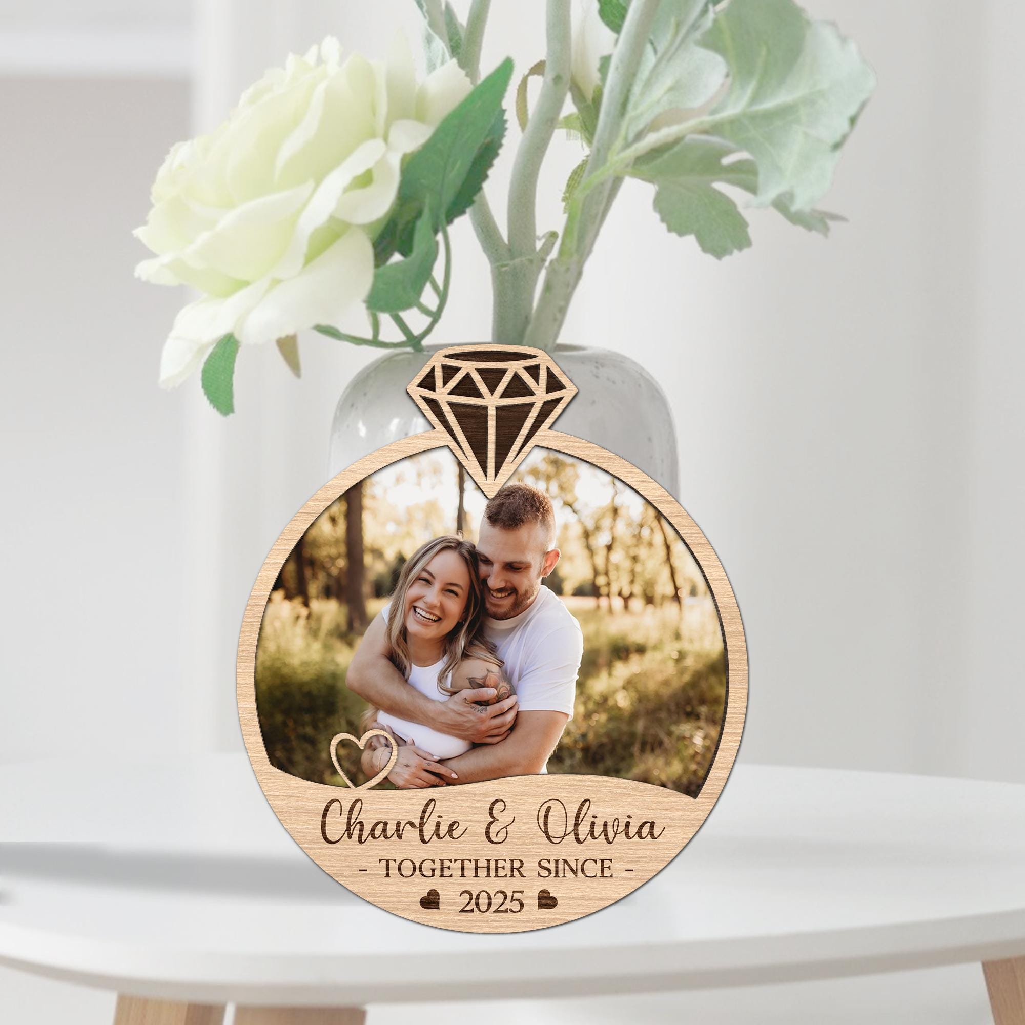 Personalized Couple Wooden Sign, Engagement Gifts for Couples, Birthday ...