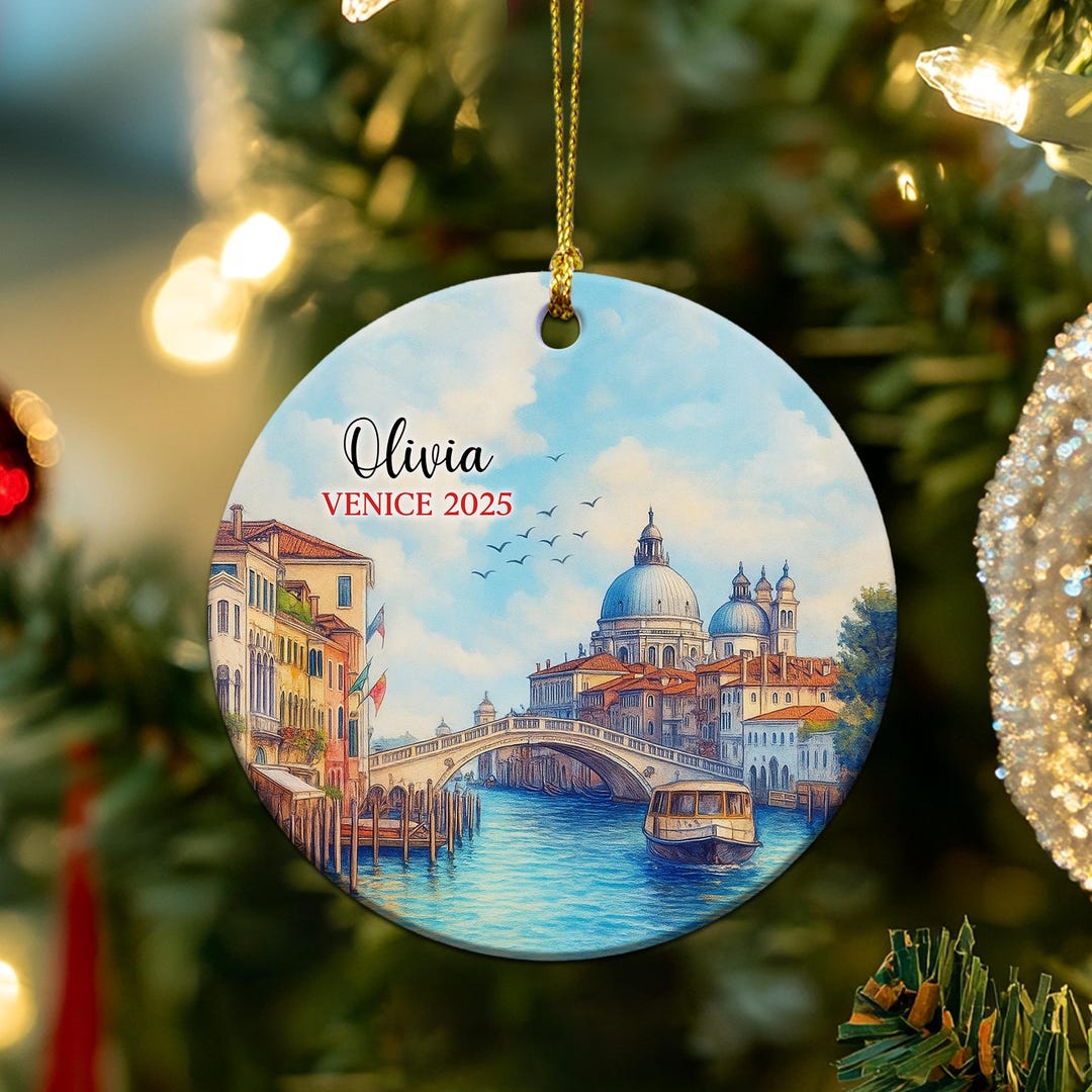 Venice Ornament, Venice Travel Christmas Ornament 2025 Decoration ...