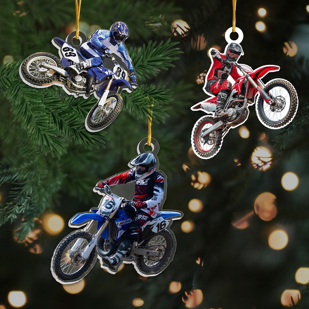 Personalized Dirt Bike Ornament, Custom Motocycle Photo Ornament ...