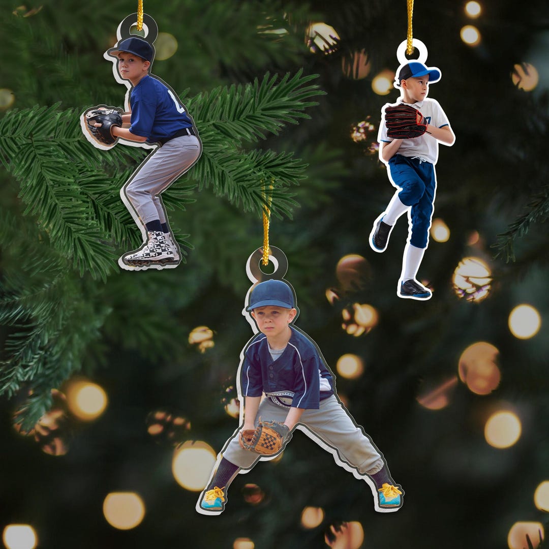 Personalized Baseball Christmas Ornaments, Christmas Acrylic Ornaments ...