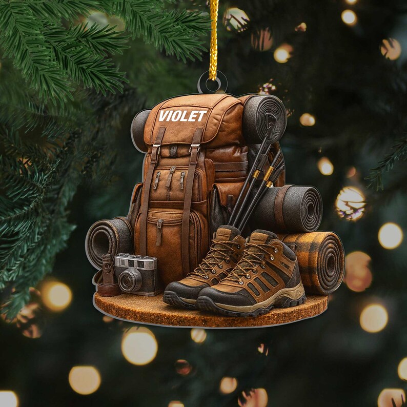 Hiking Christmas Ornament 2025, Hiking Ornaments for Christmas Tree ...