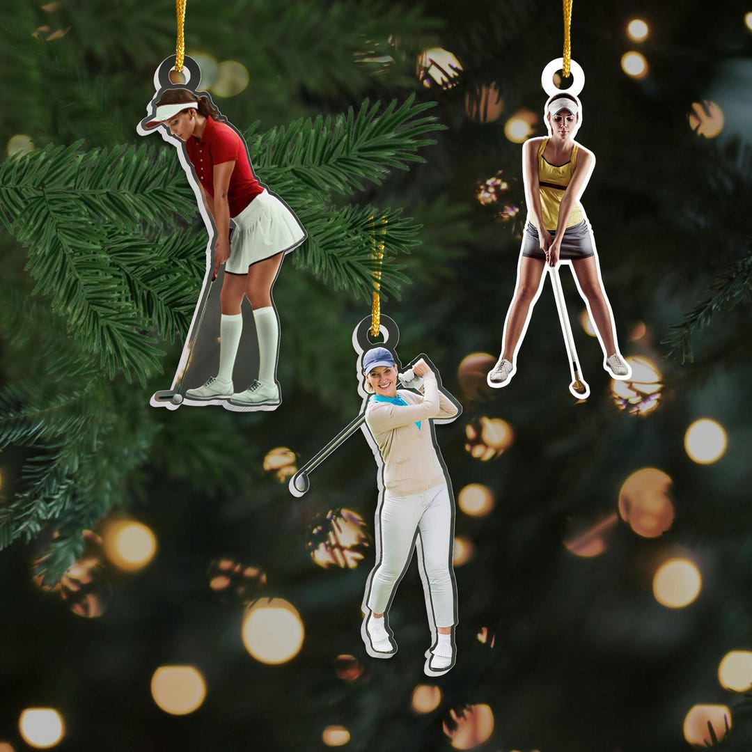 Personalized Golfer Acrylic Ornament, Custom Golf Ornament Christmas ...