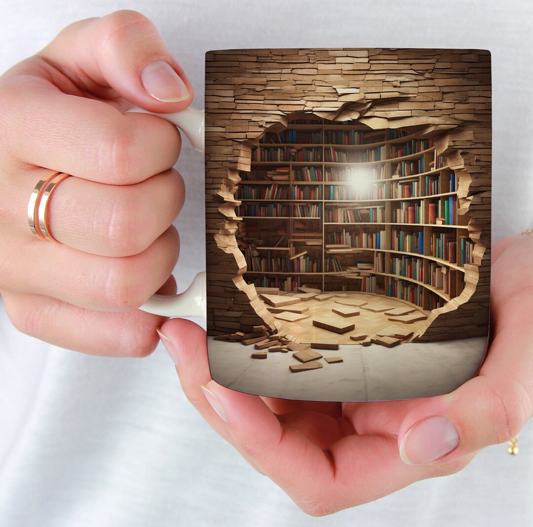 3D Book Mug, 11 Oz Mug, 3D Mug Design, Coffee Mug, 3D Mug, Sublimation ...