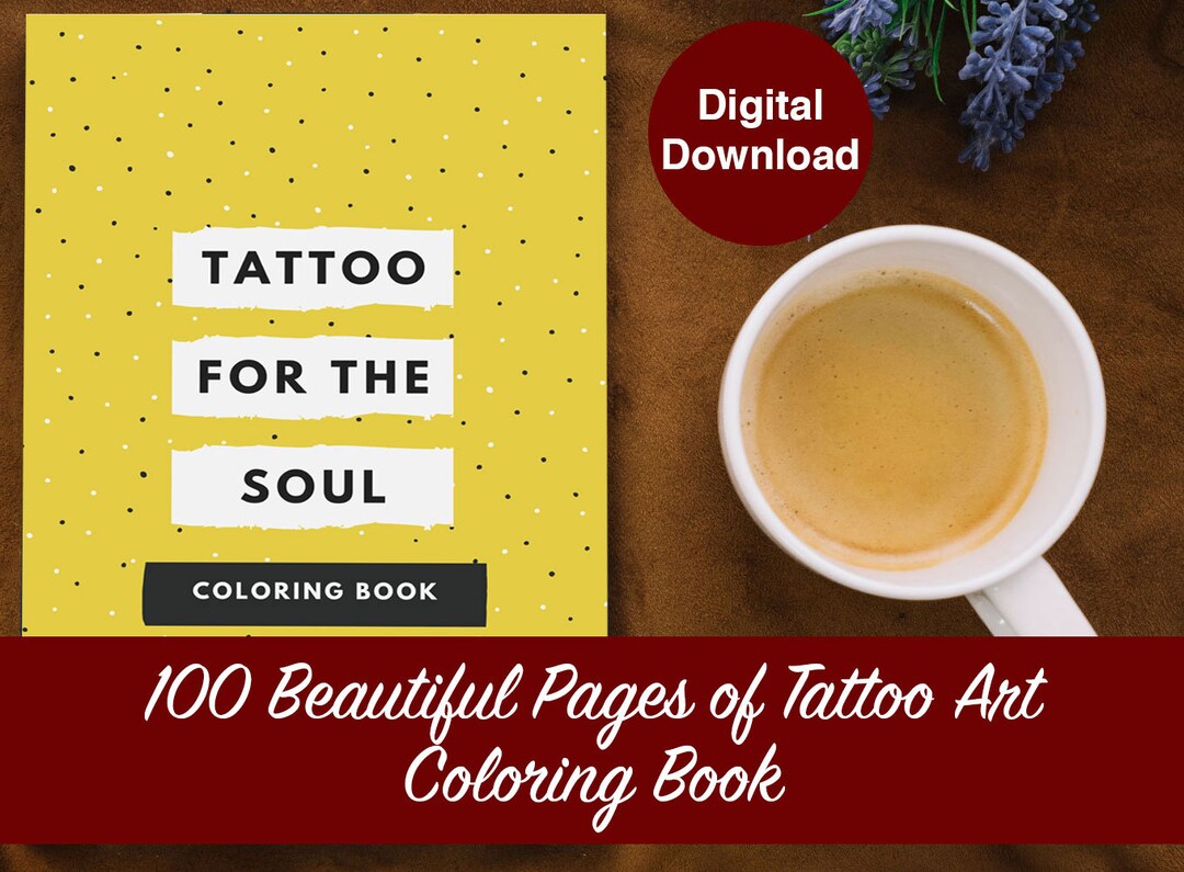 100 Coloring Pages of Beautiful Tattoo Art 100 Pages Printable ...