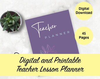 Lesson Planner Printable for Teachers Academic Assignment Plan PDF ...