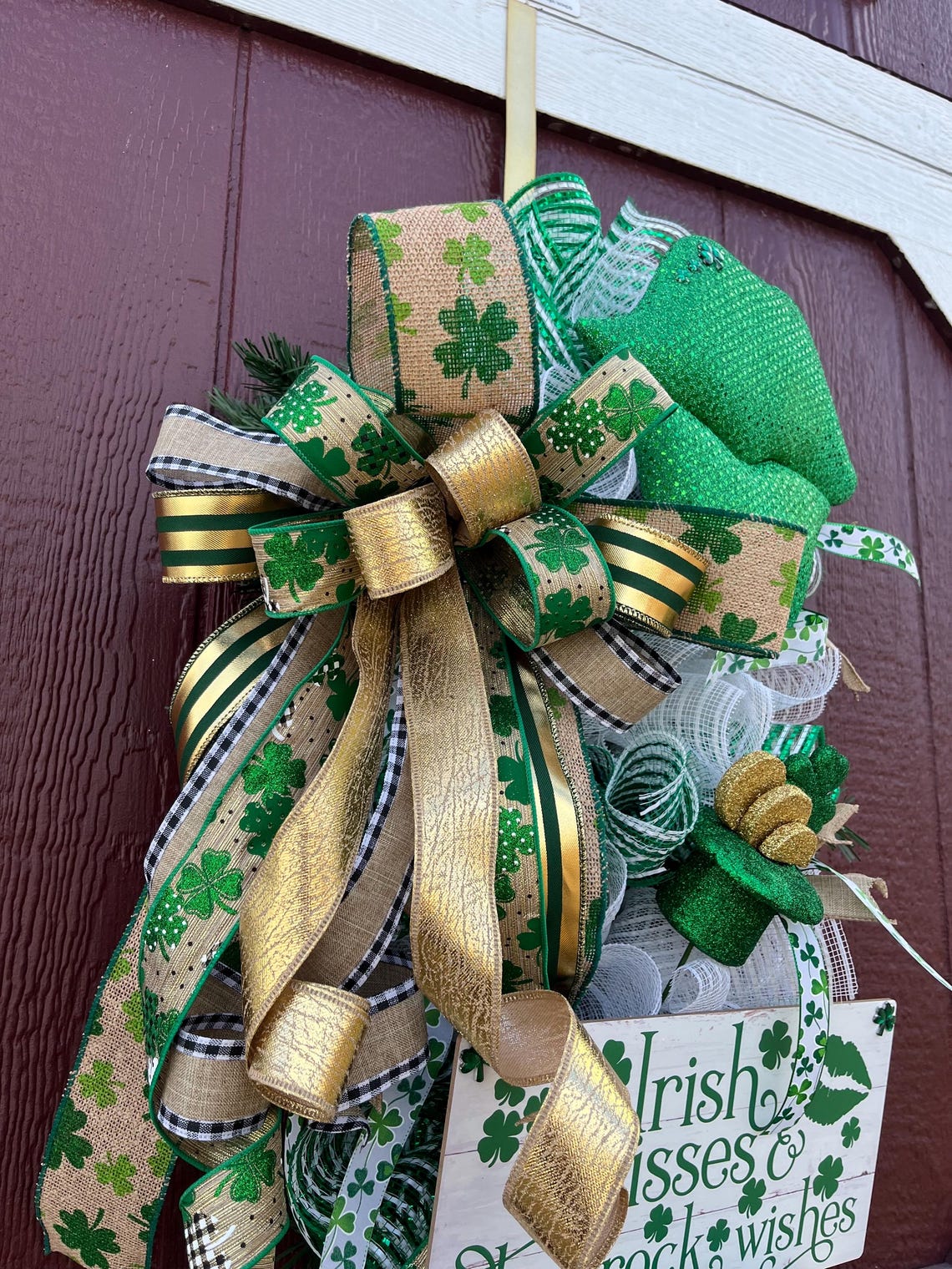 St Patrick's Day Wreath, Green Wreath, Saint Patrick's Day Wreath ...