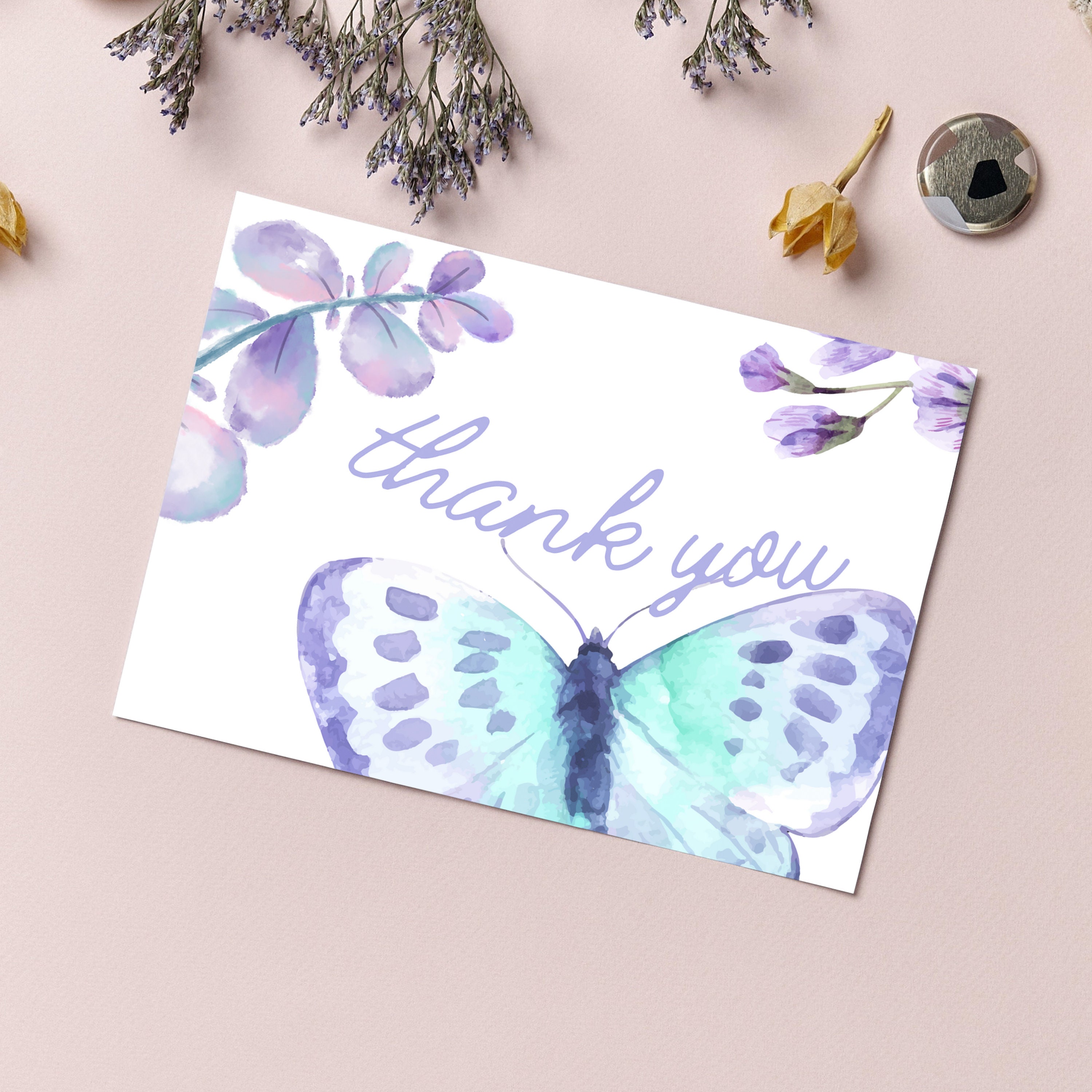 Printable Thank You Card Thank You Note Digital Thank You - Etsy
