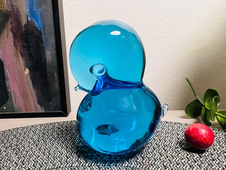 Amazing Blue 1960’s Hand Made Blue Glass Bird Pippi Josef Marcolin FM ...