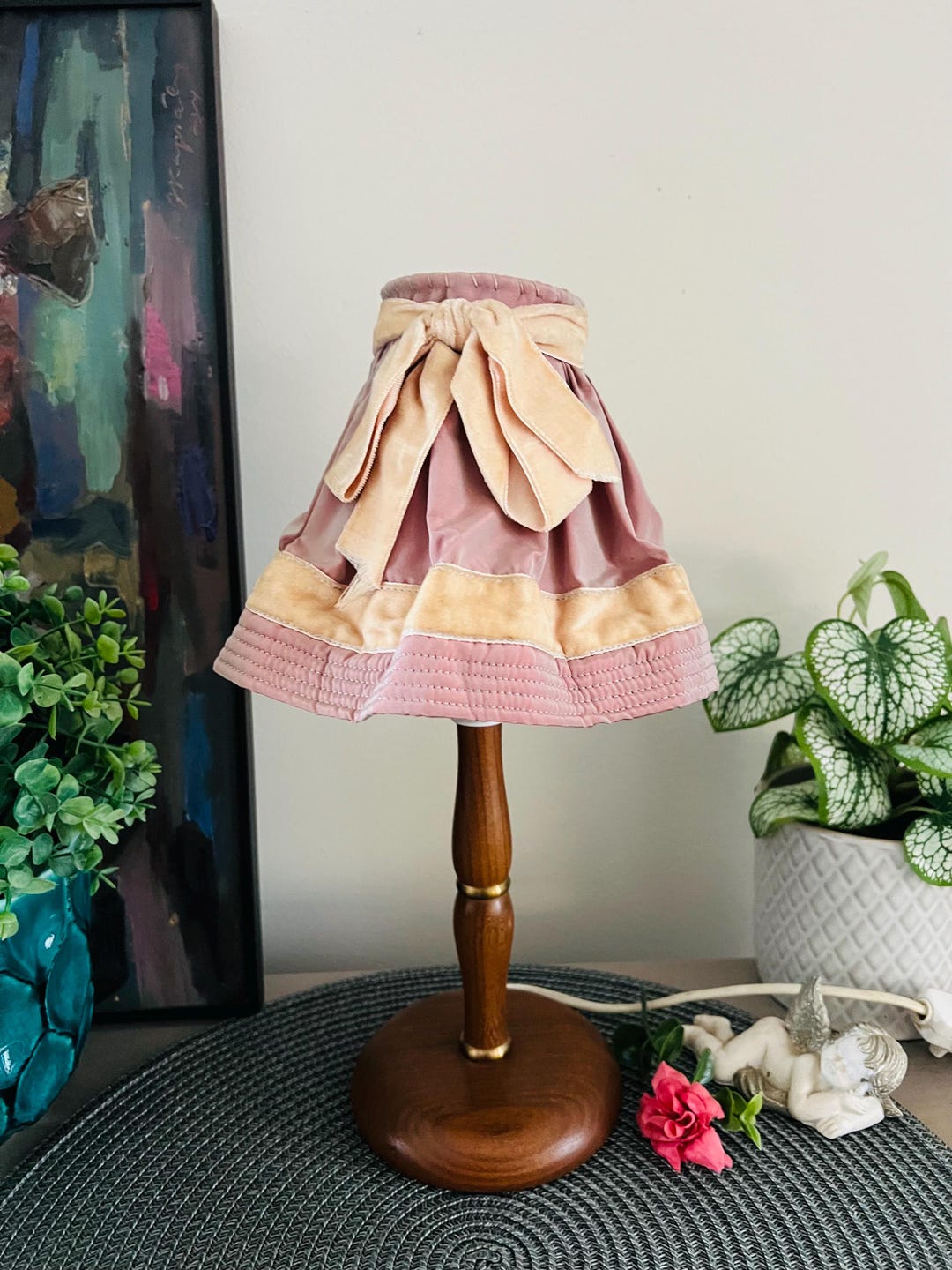 Antique Scandinavian Wodden Lamp Beautiful , Romantic Vintage Lamp ...