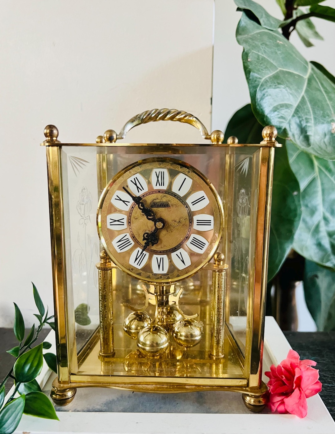 Vintage Haller Quartz Golden Anniversary Clock, W. Germany, Antique ...