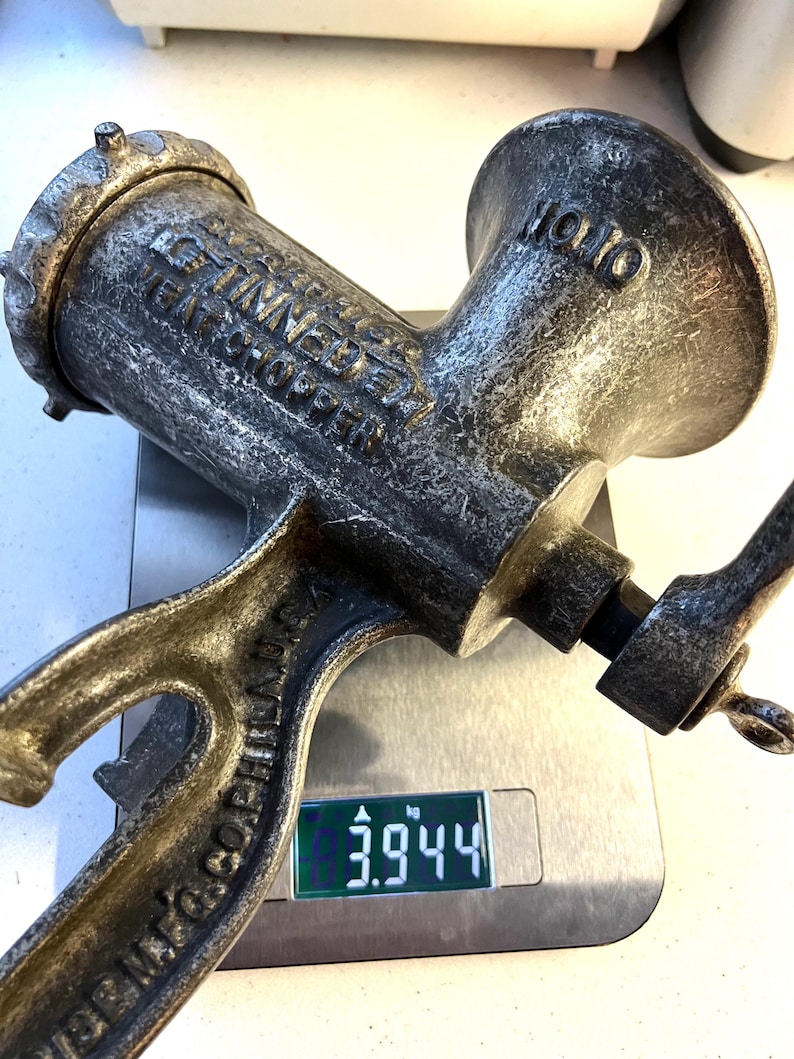 Antique American Meat Grinder, Vintage USA No 10, Manual Meat Chopper ...