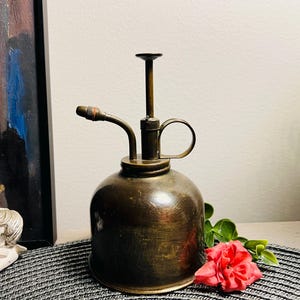 Vintage Brass Plant Atomizer Metal Water Pump, Watering Can, Sprayer ...