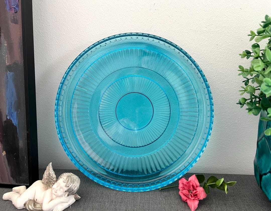 Vintage From 1960’ies Blue , Light Blue Glass Dish, Very Rare, Blue ...