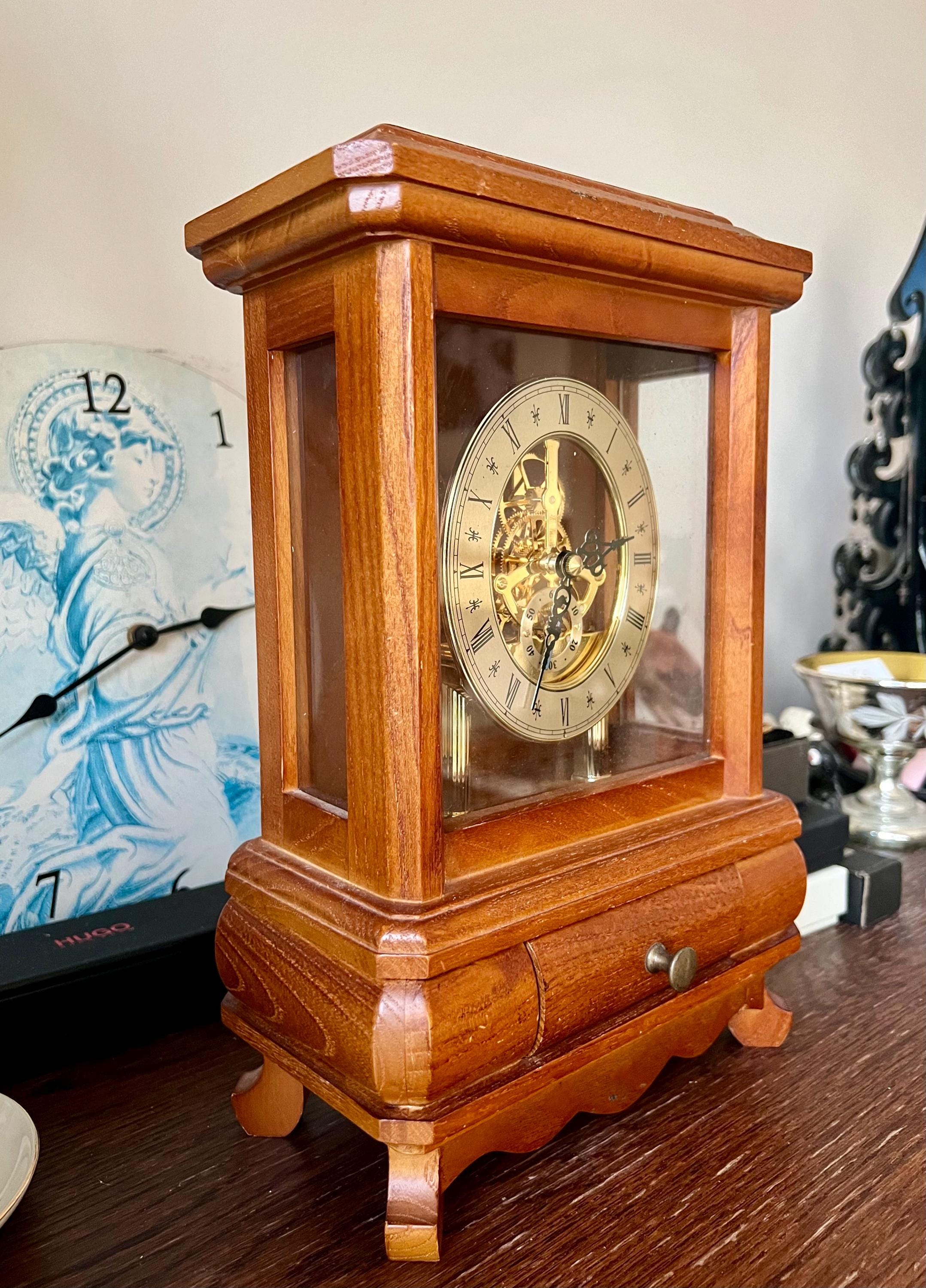 Vintage Golden Anniversary Clock, Antique Mantle Clock, Fireplace ...