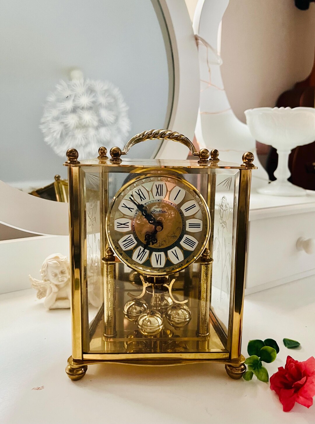 Vintage Haller Quartz Golden Anniversary Clock, W. Germany, Antique ...