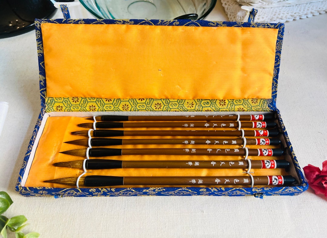 Vintage Chinese Caligraphy Set,new Unused Natural Caligraphy Brushes ...