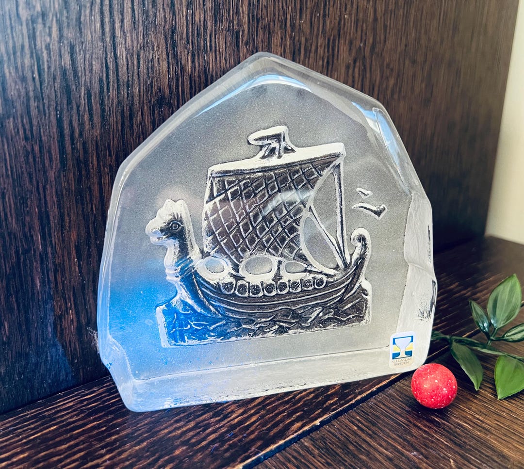 Vintage Heavy Crystal Glass Kullaglas Sea Kosta Sweden Crystal ...