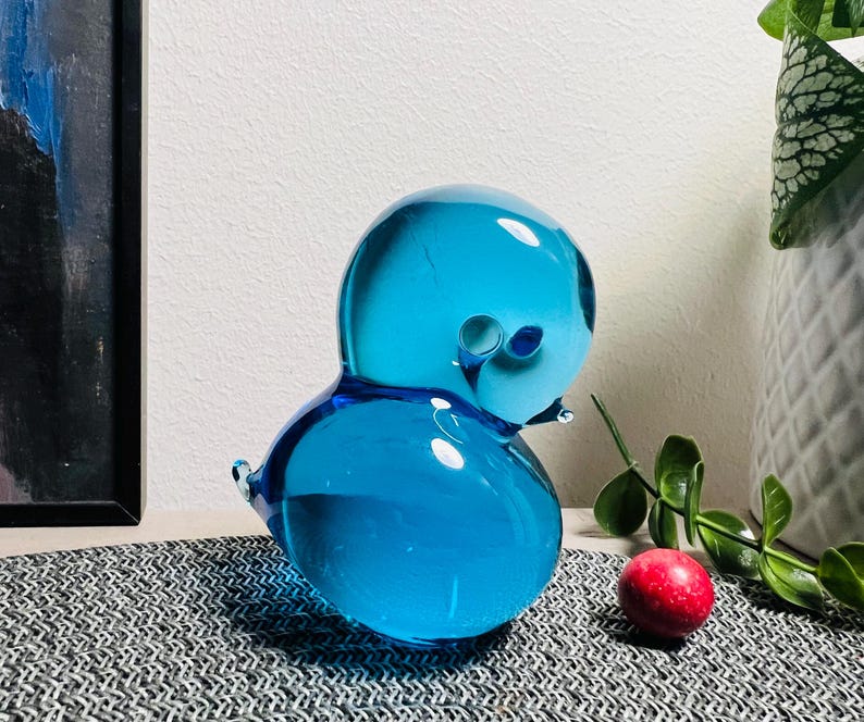 Amazing Blue 1960’s Hand Made Blue Glass Bird Pippi Josef Marcolin FM ...
