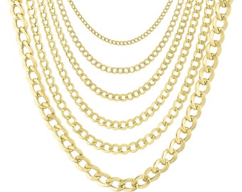 Hollow Rope Chain Necklace Real 10K Gold Bonded 925 - Etsy