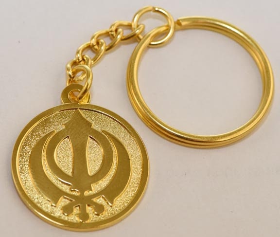 Gold Colored Sikh Khanda Keychain - Etsy