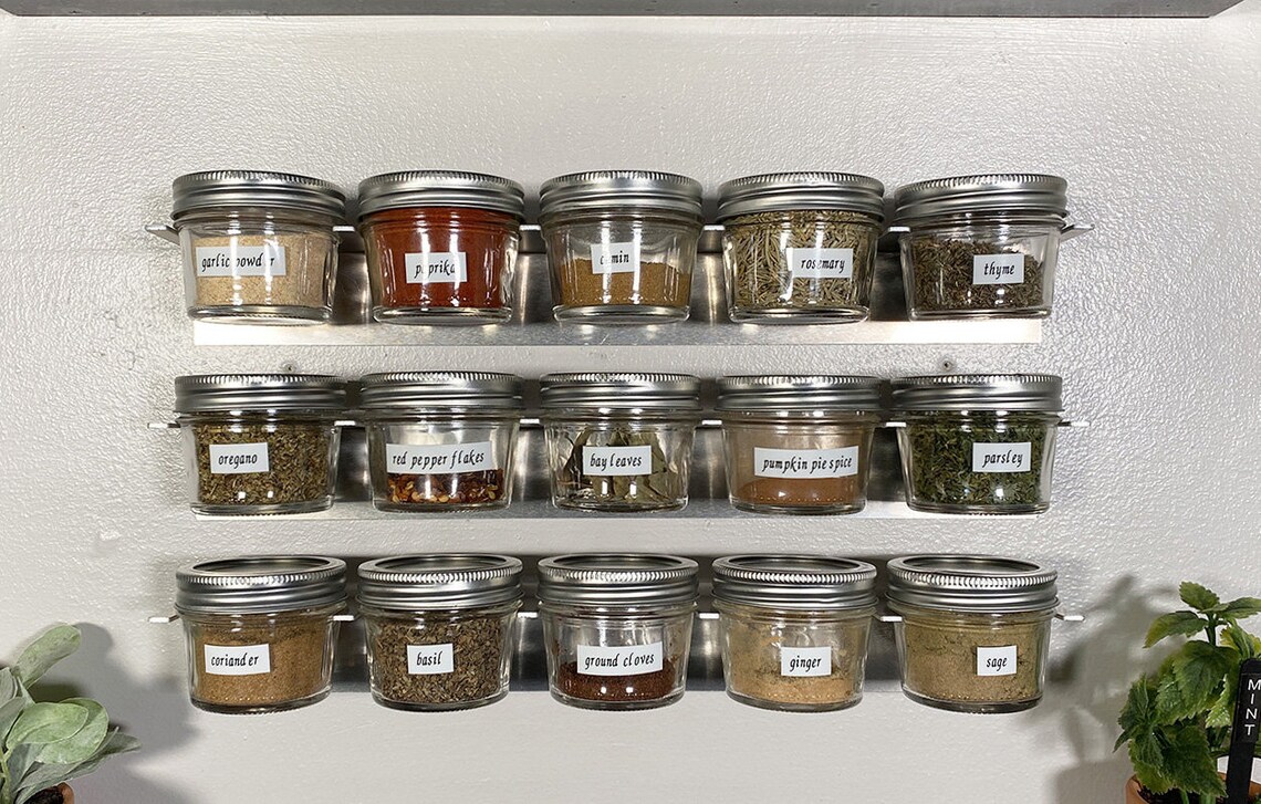 Mason Jar Spice Rack Hanger Brackets 3 Pack Kitchen Pantry - Etsy