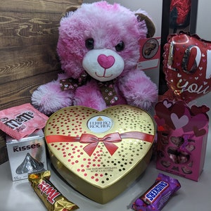 Scented Teddy Bears and Chocolate Candy Gift. Valentines Day or ...