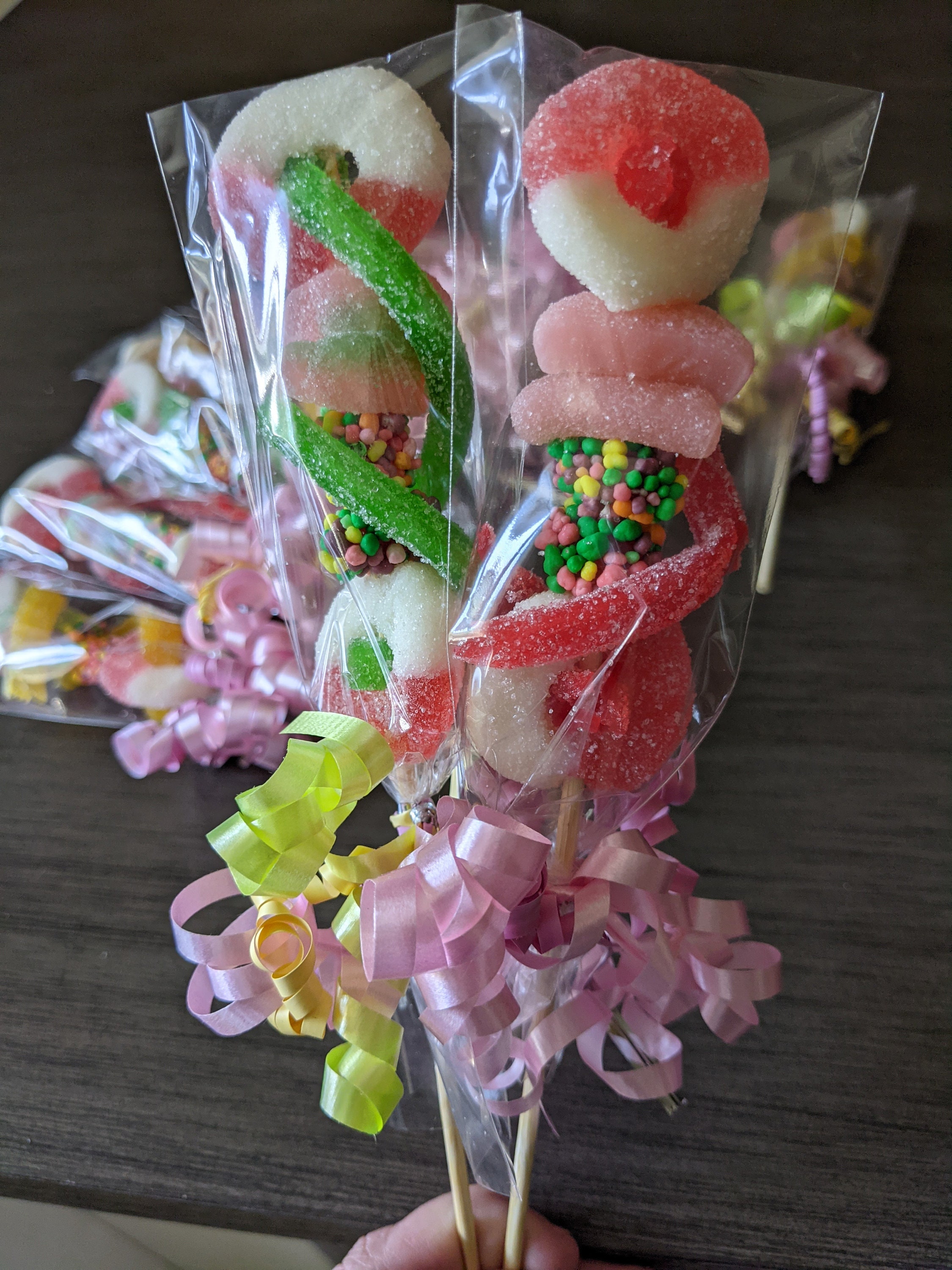 10 Mini Candy Kabob Swirls Fun Sweet and Sour Birthday - Etsy