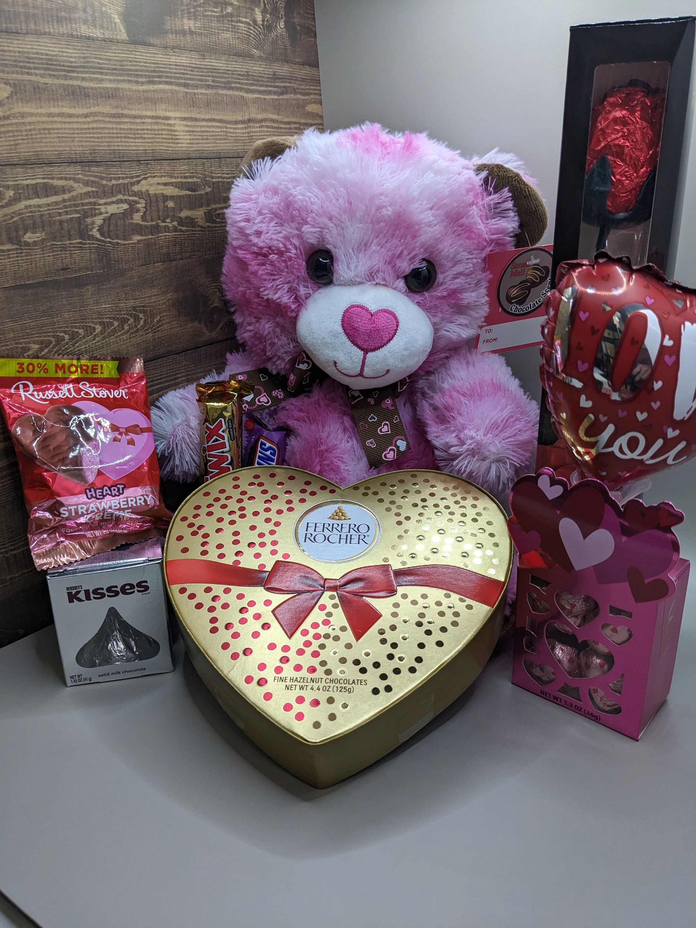 Scented Teddy Bears and Chocolate Candy Gift. Valentines Day - Etsy