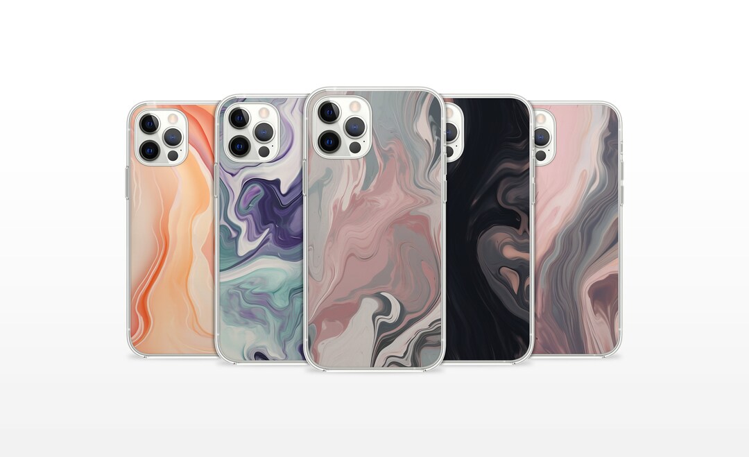 Aesthetic Marble Stone Phone Cases for iPhone 14, 13, 12, 11, X, 8+, 7 ...
