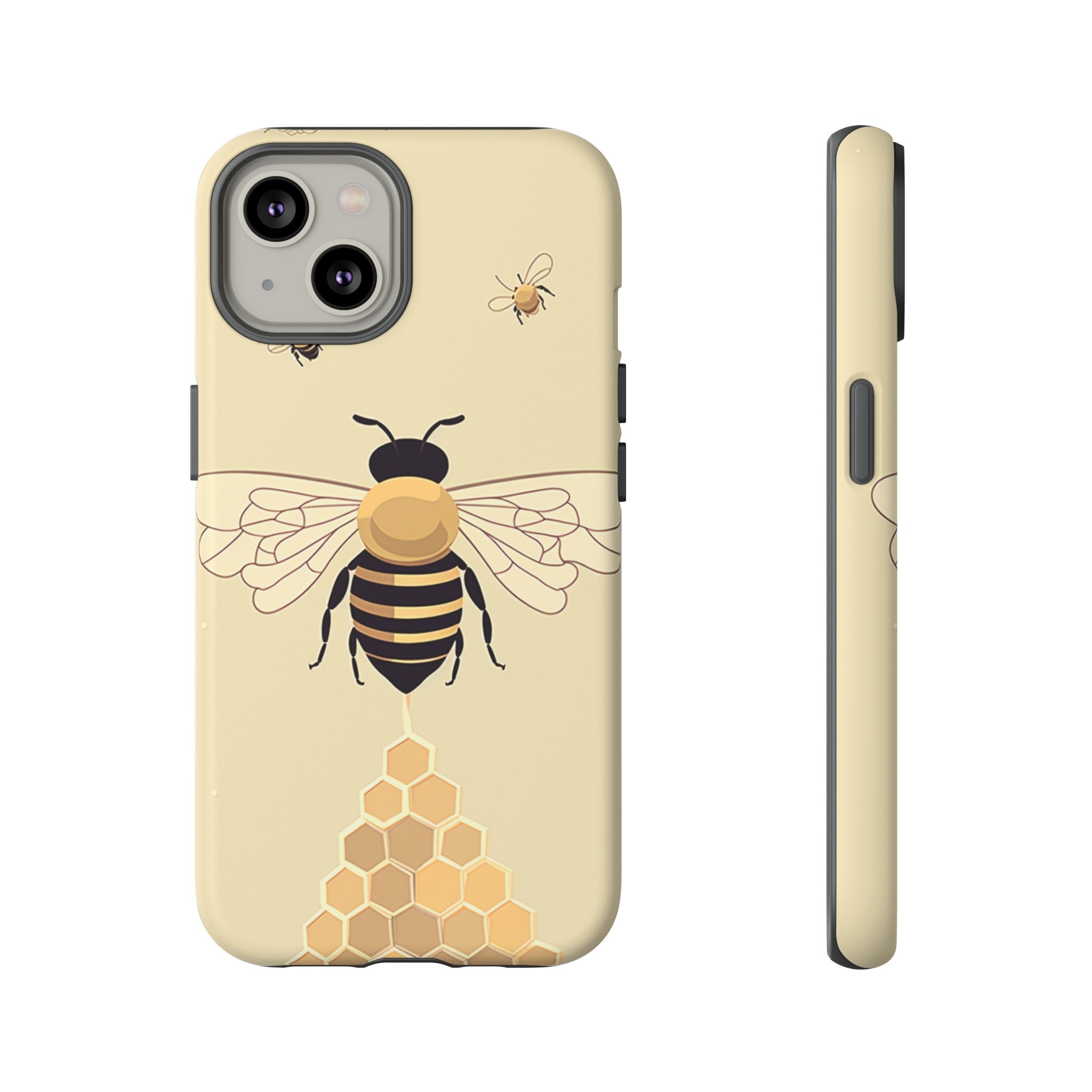 Cute Bumble Bee Tough Phone Casing Cover for iPhone 14, 13, 12, 11, X, 8, 7, Samsung S23/S22/S21 ...