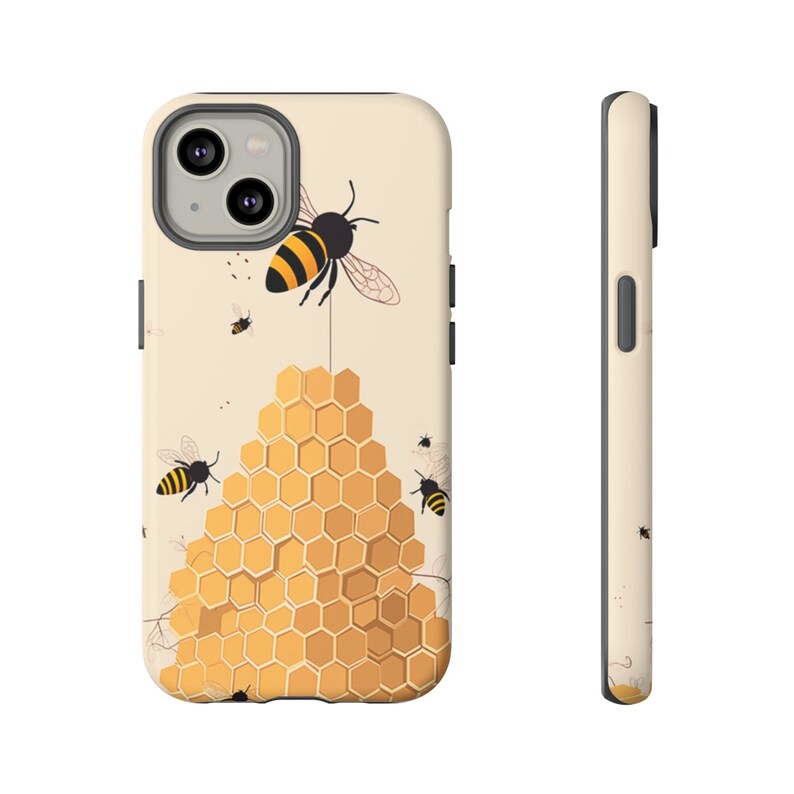 Cute Bumble Bee Tough Phone Casing Cover for iPhone 14, 13, 12, 11, X ...