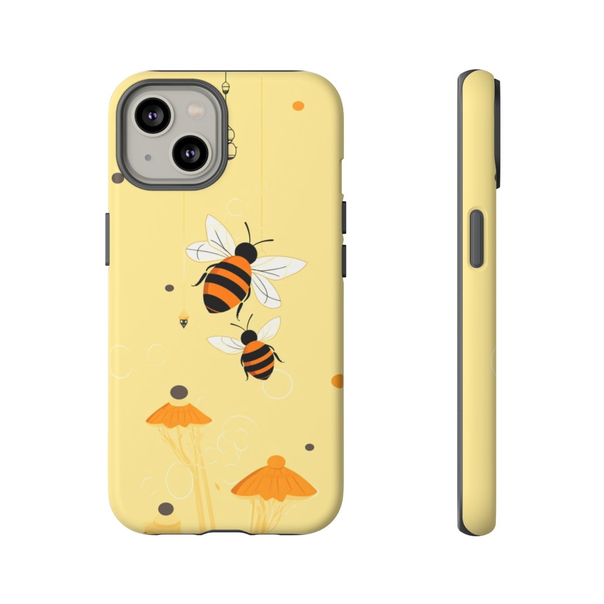 Cute Bumble Bee Tough Phone Casing Cover for iPhone 14, 13, 12, 11, X, 8, 7, Samsung S23/S22/S21 ...