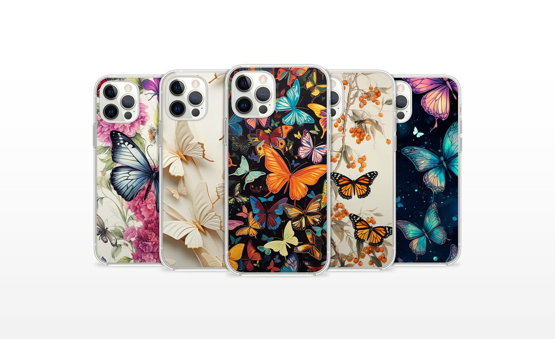 Aesthetic Butterfly Phone Cases for iPhone 14, 13, 12, 11, X, 8+, 7 ...