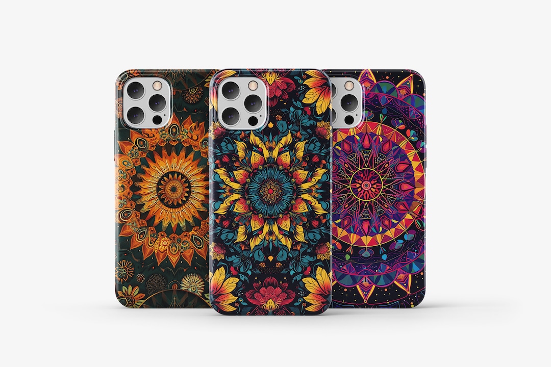 Psychedelic Mandala Phone Casing Geometric Art Phone Cover for iPhone ...