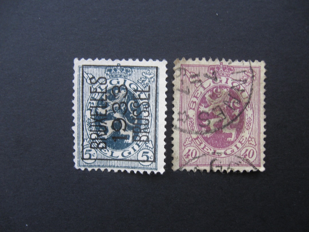 Zeldzame Belgische Postzegels - Etsy België