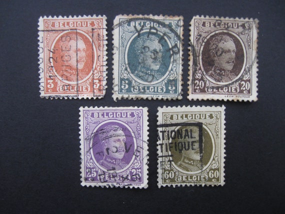 Zeldzame Belgische Postzegels | Etsy België