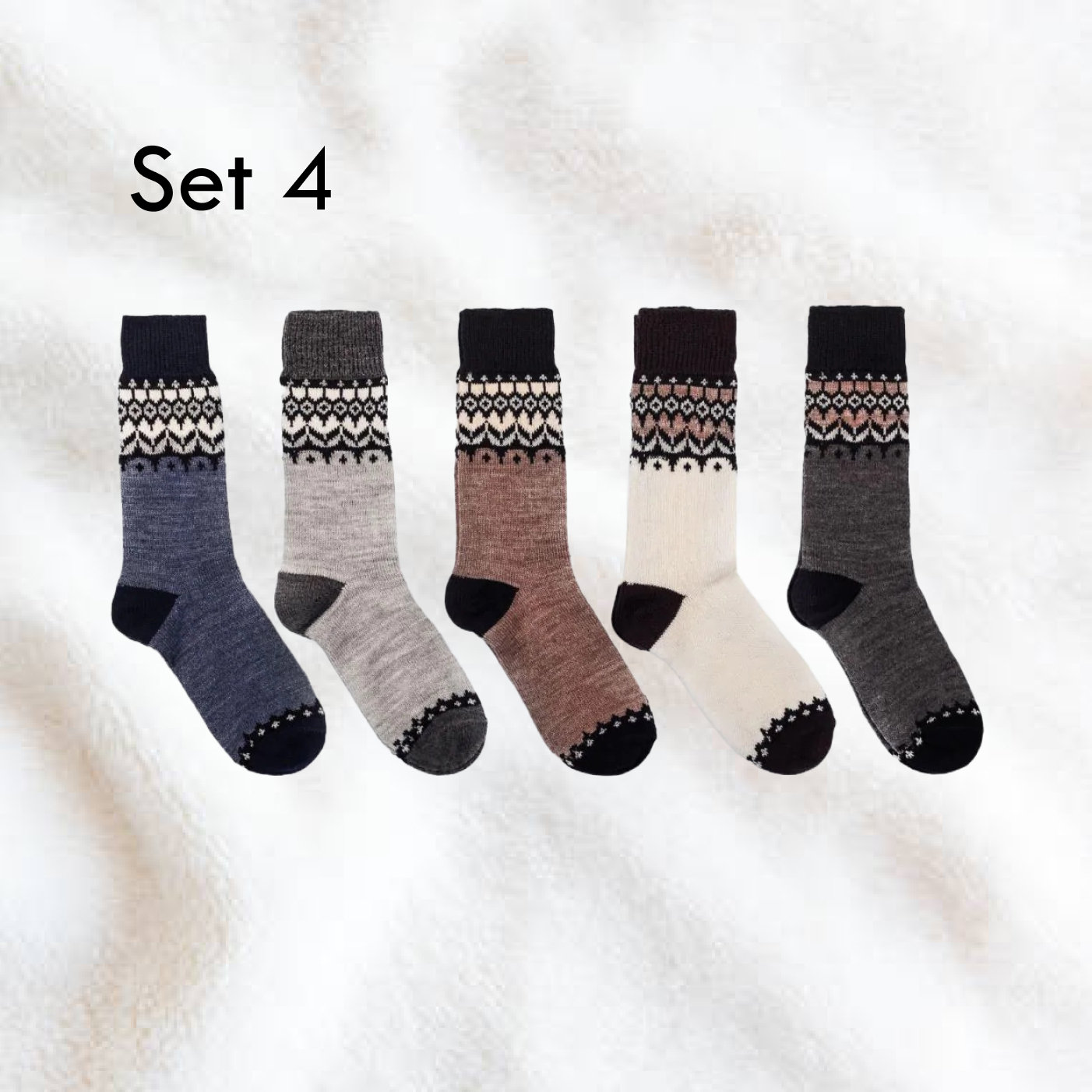 Nordic Wool Socks: Warm Winter Merino Blend - 5 Pack Set - Etsy