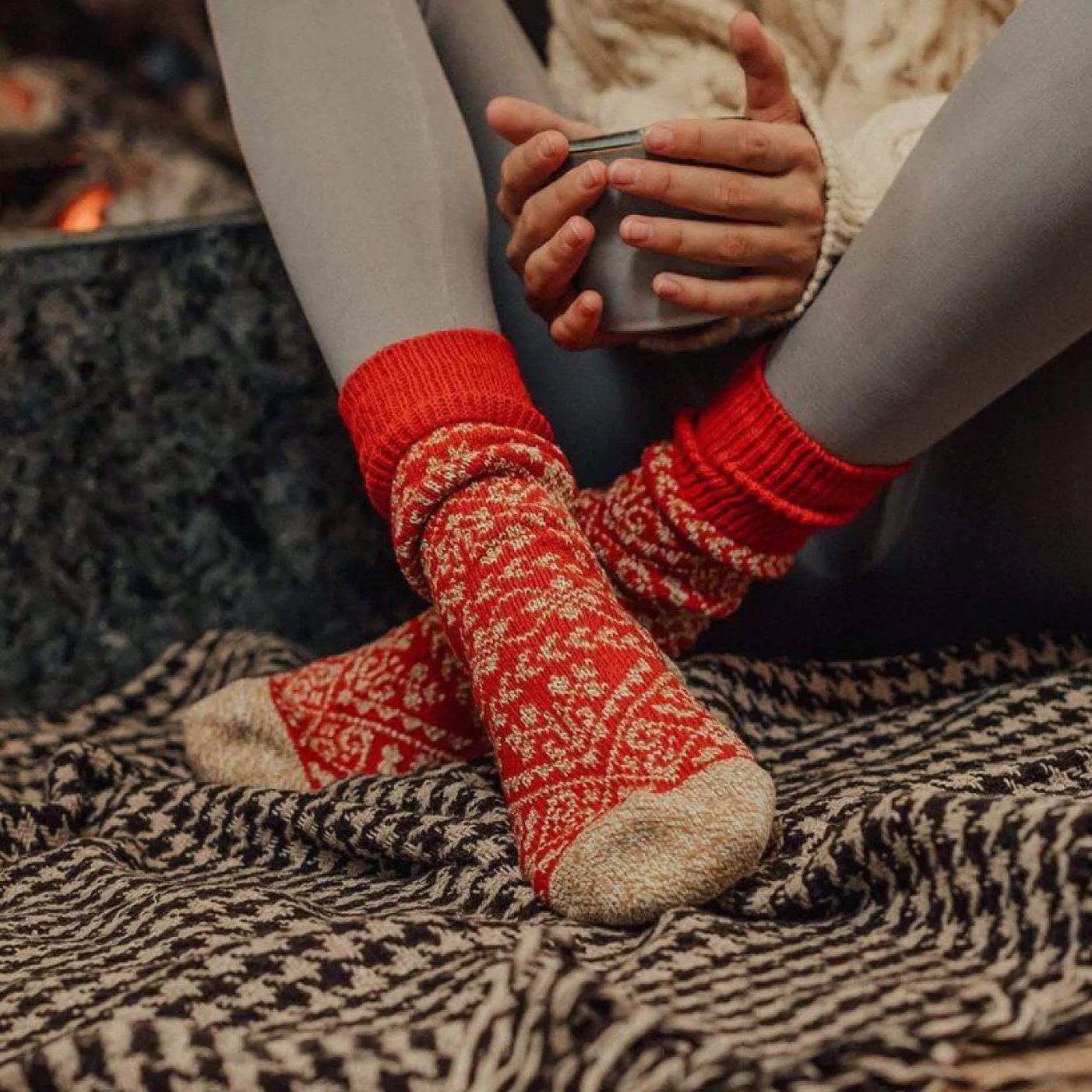 Nordic Merino Wool Socks: Scandinavian Winter Gift - Etsy