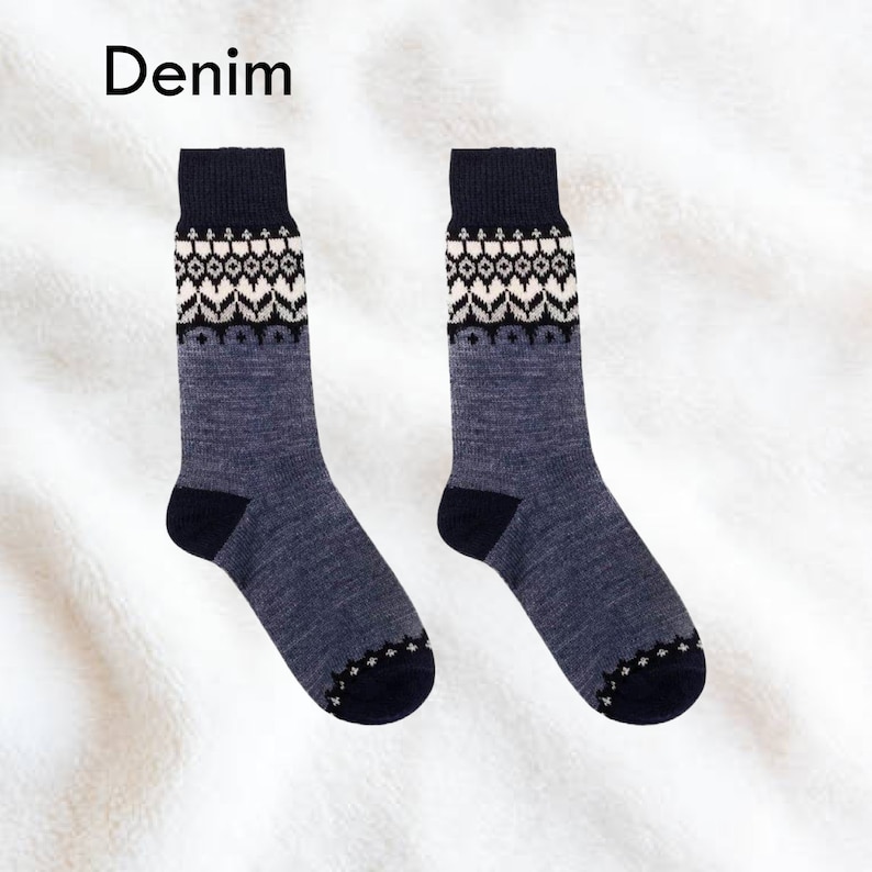 Nordic Wool Socks, Cozy Warm Gift for Men & Women Winter Thick - Jorunn ...