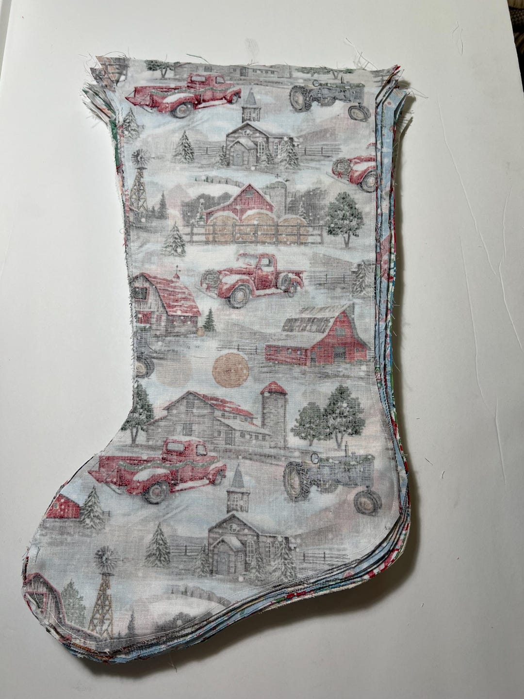 Farmhouse Christmas Stocking Liner | Bucilla Festive Fabric Craft - Etsy
