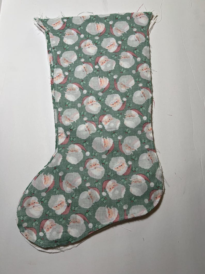 Handmade Christmas Stocking Liner in Festive Green Fabric | Bucilla ...