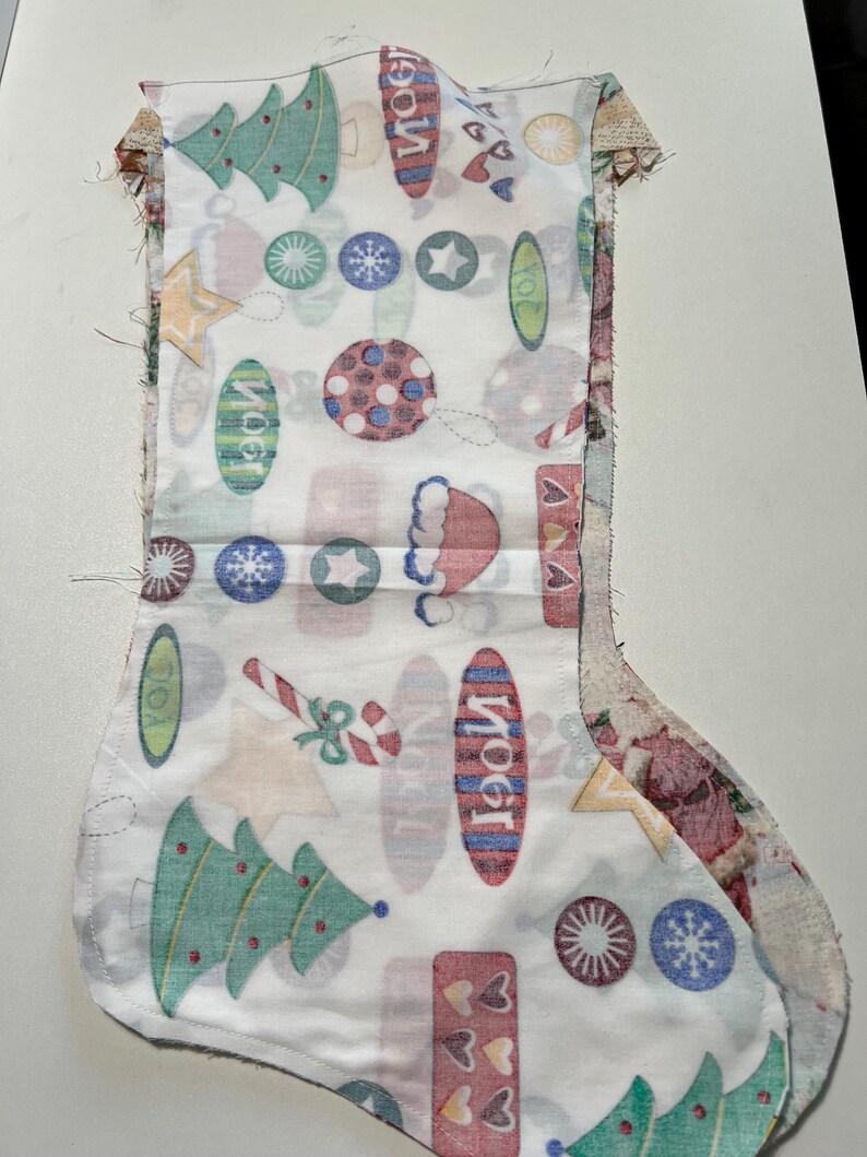 Handmade Bucilla Christmas Stocking Fabric Liner With Candy Tree and ...
